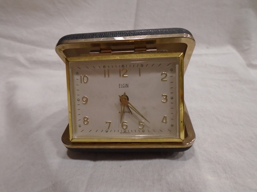 Mid-century Elgin Travel Alarm Clock - Etsy
