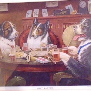 Set of 5 Dogs Playing Poker Prints by C. M. Coolidge - Etsy