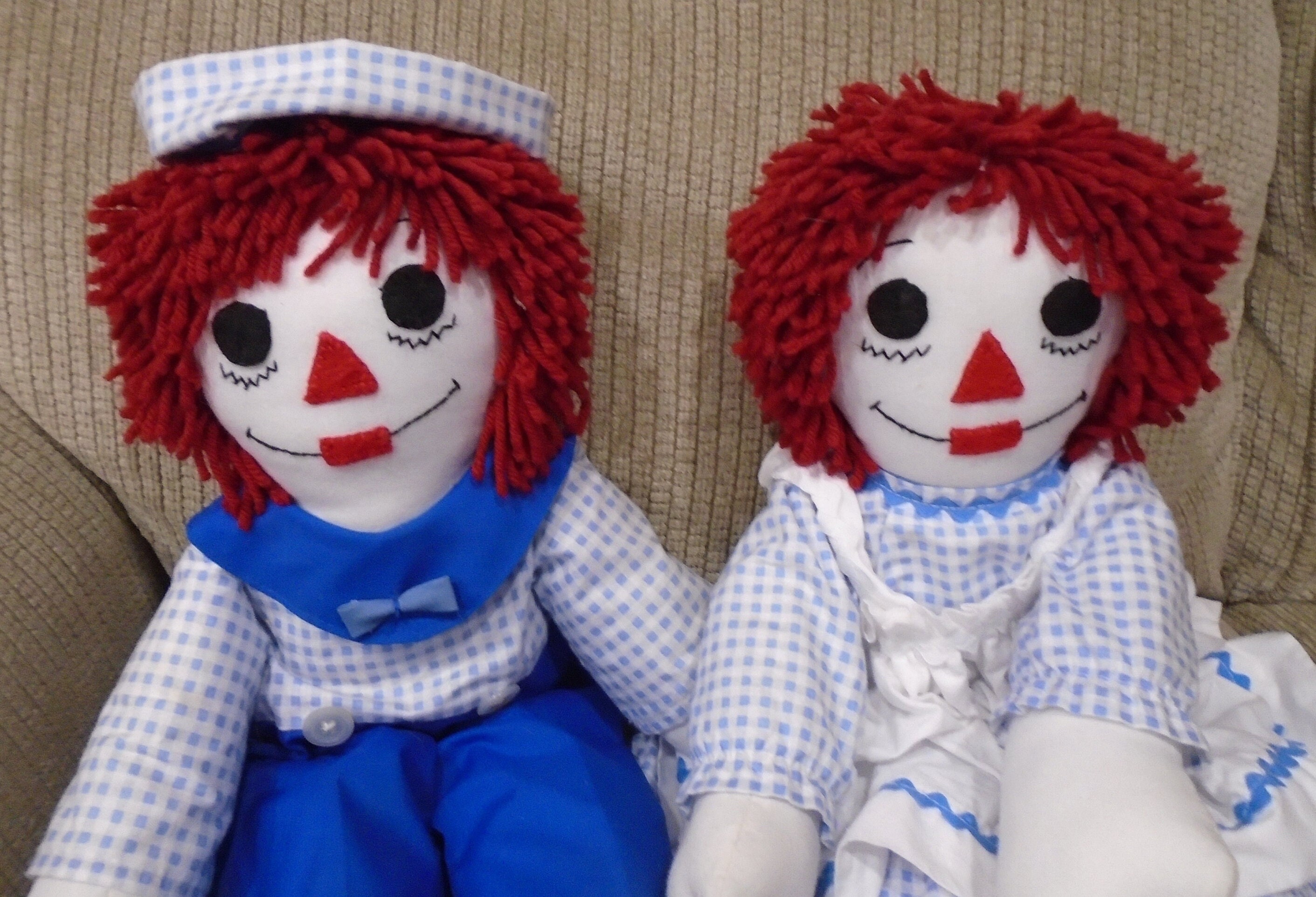 Vintage Raggedy Ann And Andy Doll Set Etsy