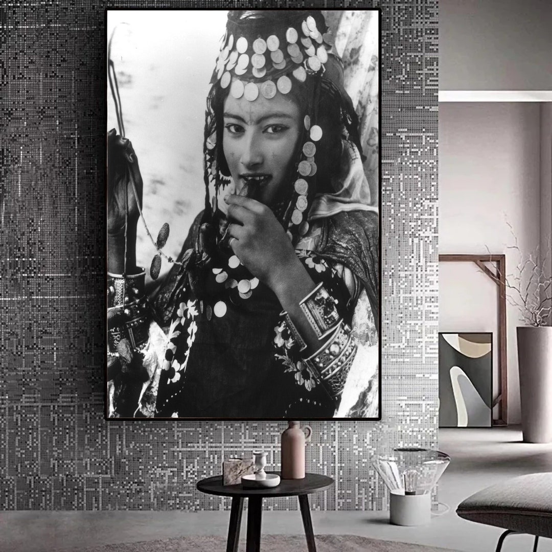 Printable Amazigh Berber Woman Portrait, Moroccan Berber Wall Art ...