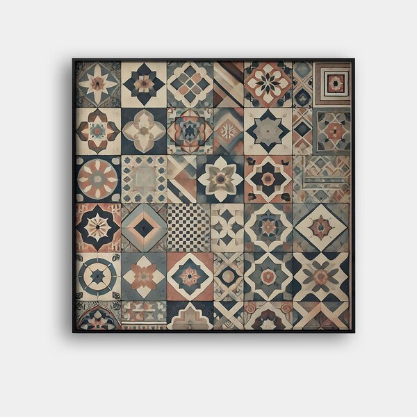 Moroccan Tile Art - Etsy