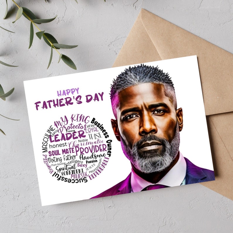 Printable Father's Day Card Happy Father's Day - Etsy