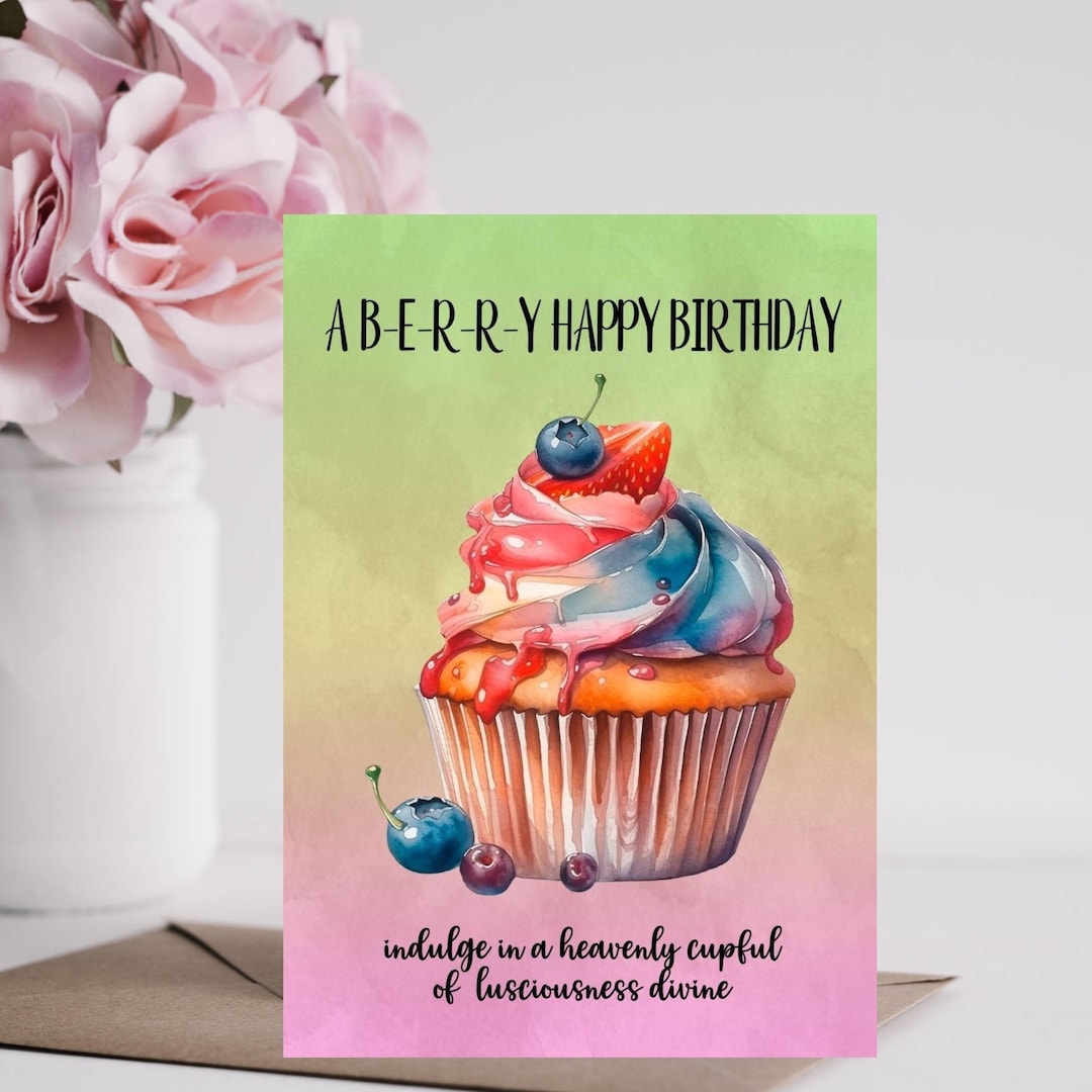Printable Birthday Card, Blank Card, Instant Download Birthday Card ...