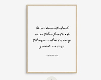 Beautiful Feet Verse - Etsy