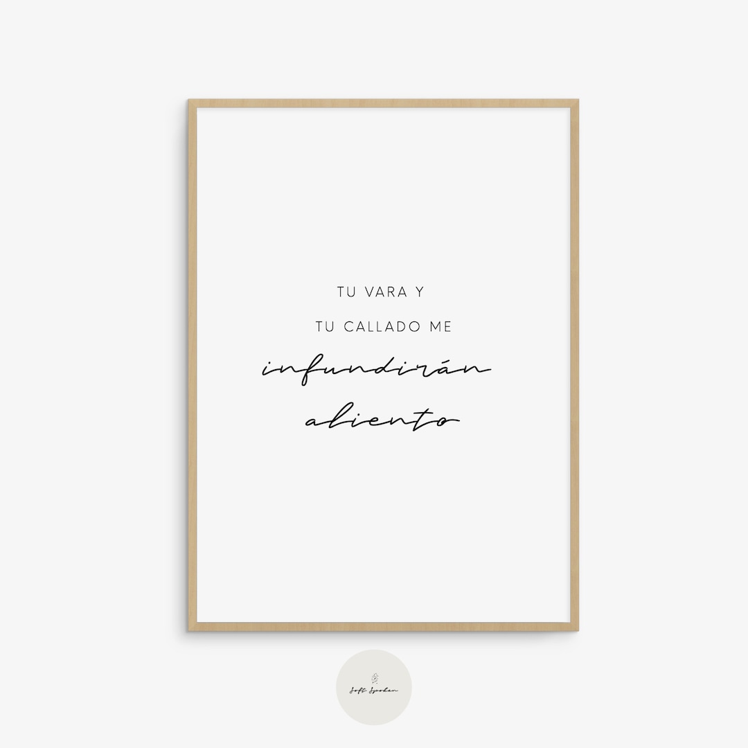 Salmo 23:4, "tu Vara Y Tu Callado Me Infundirán Aliento, Scripture Wall ...