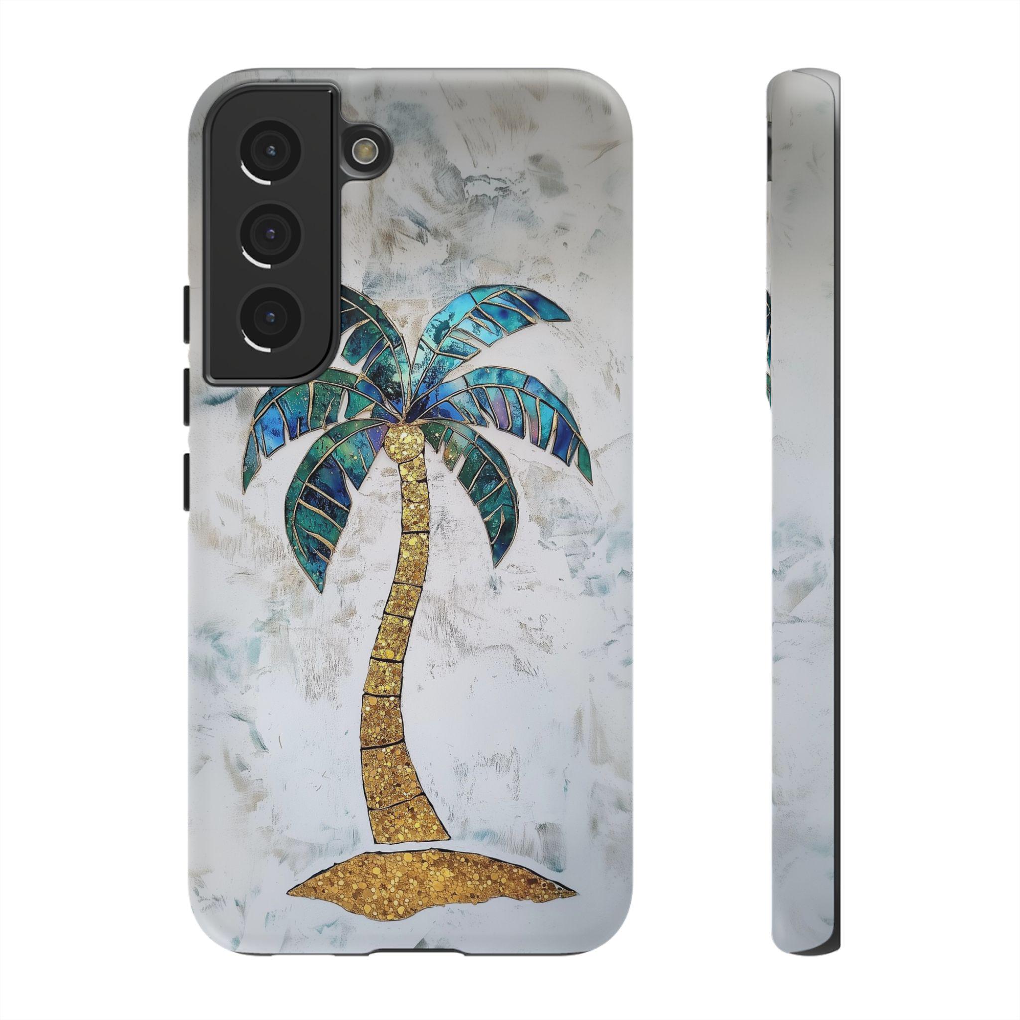 Exotic Palm Treestained Glass Effect iPhone 16 15 14 13 12 Pro Max Case ...
