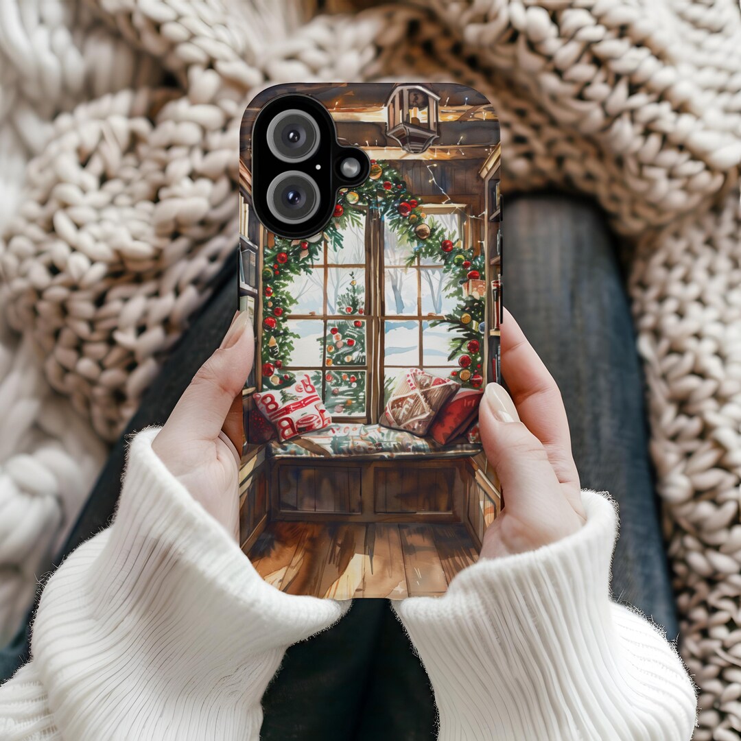 Christmas Book Nook Bookish Holiday Tough Phone Case | Cover for iPhone ...