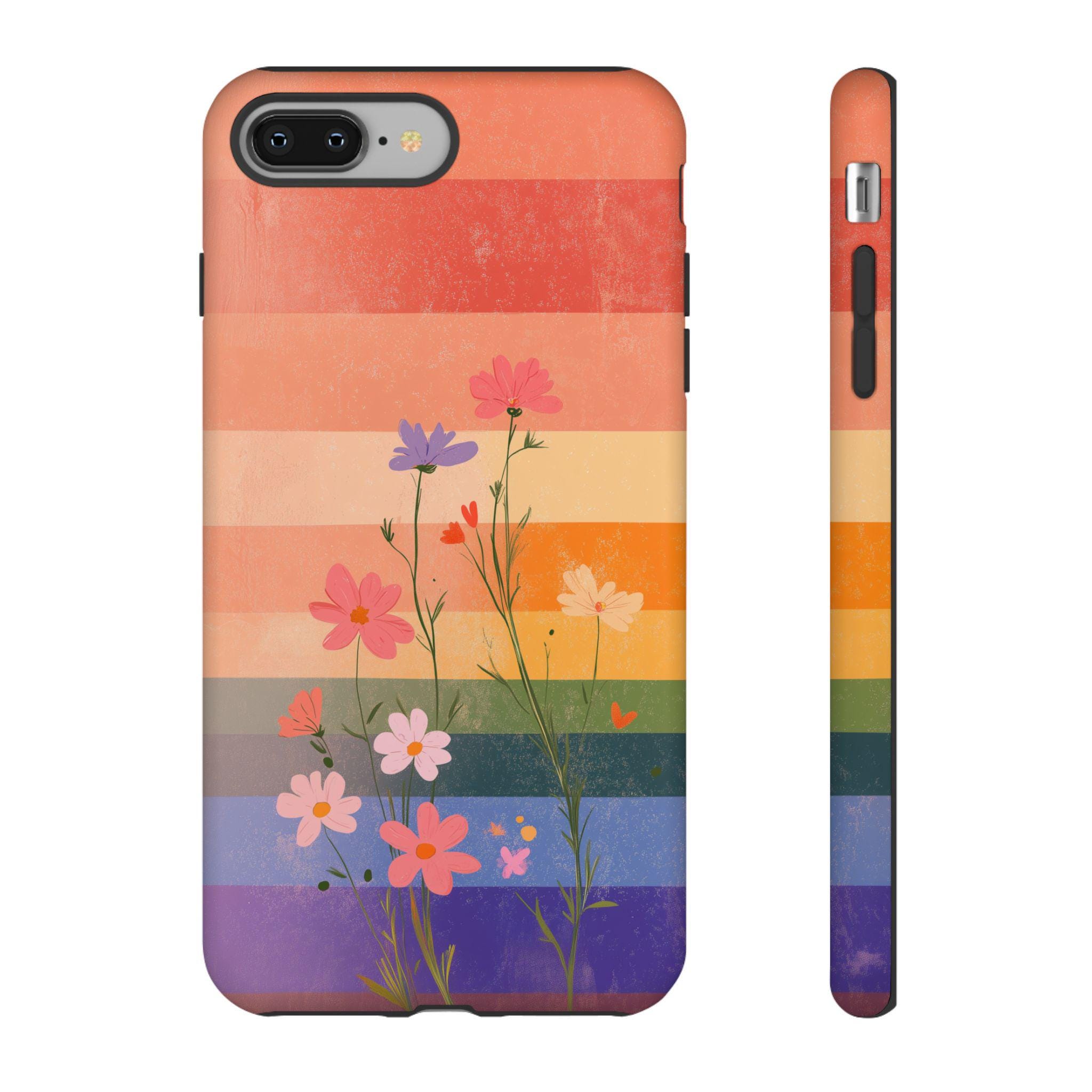 LGBTQ Pride Month Flag & Wildflowers iPhone 16 Pro Max Case Gift ...