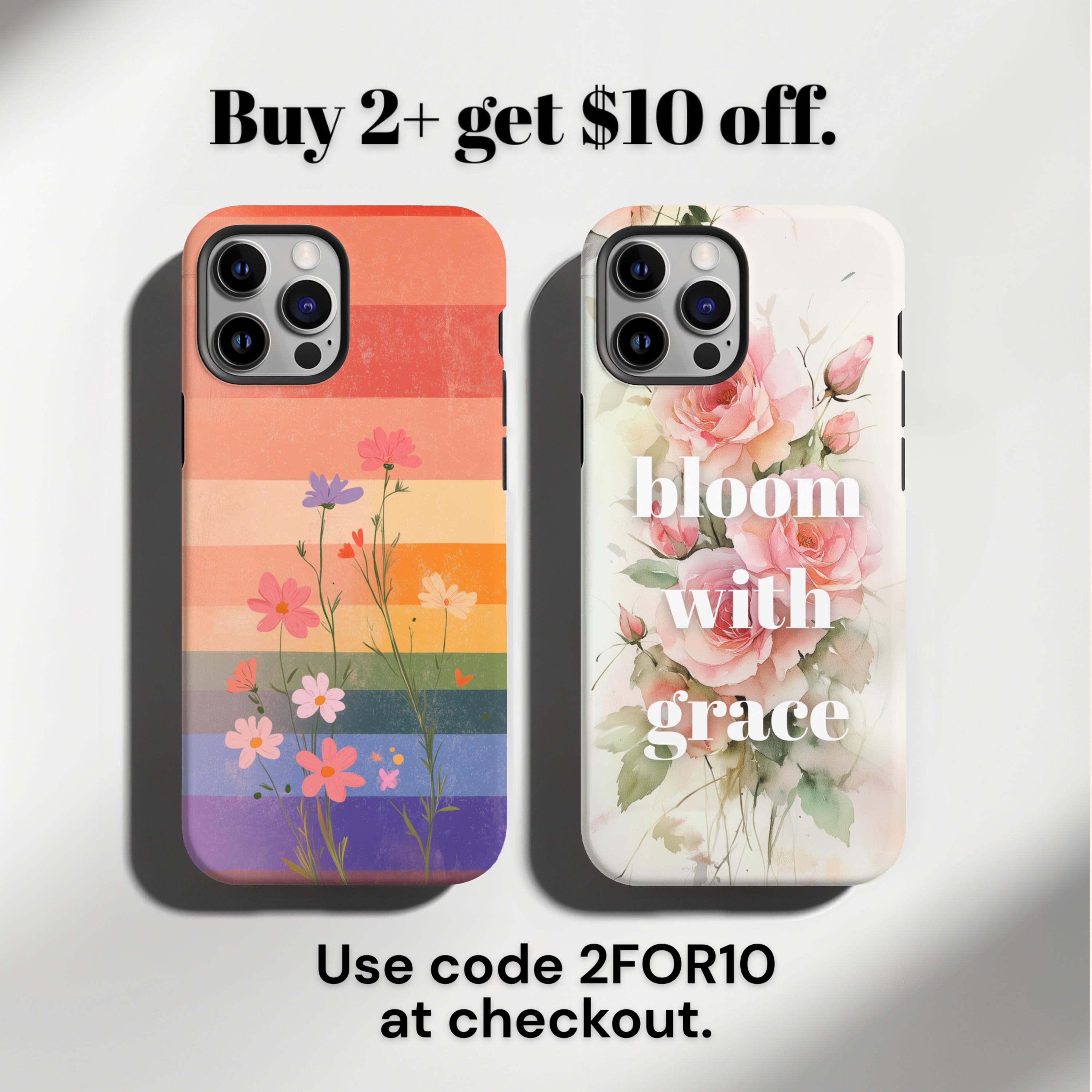 LGBTQ Pride Month Flag & Wildflowers iPhone 16 Pro Max Case Gift ...