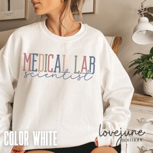 Medical Lab Scientist Crewneck Sweatshirt, Grad Gift for Phlebotomist ...
