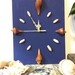 Retro-inspired Shell Clock, Seashell Clock, Coastal Clock, 11x14 Clock ...
