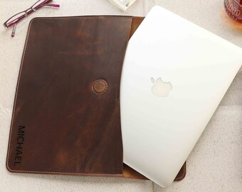 Leather Laptop Case - Etsy