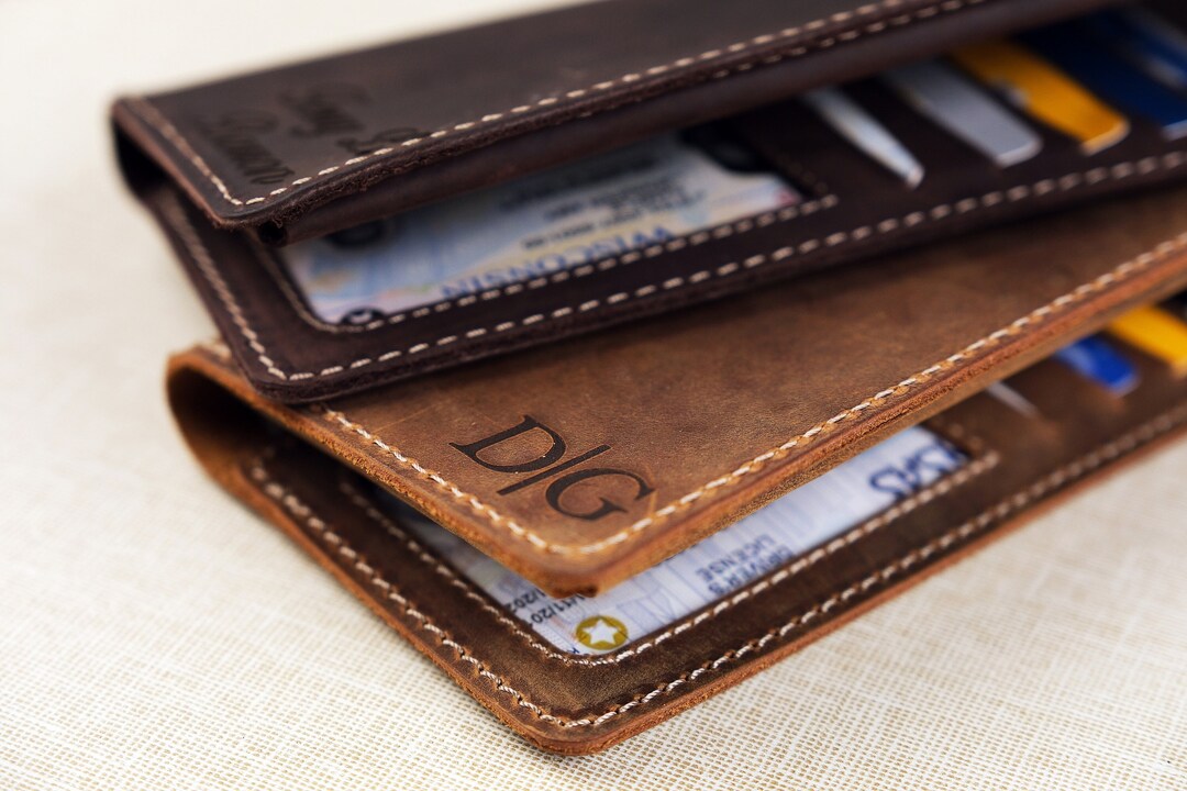 Personalized Leather Phone Wallet, Unisex iPhone Case, Handmade - Etsy