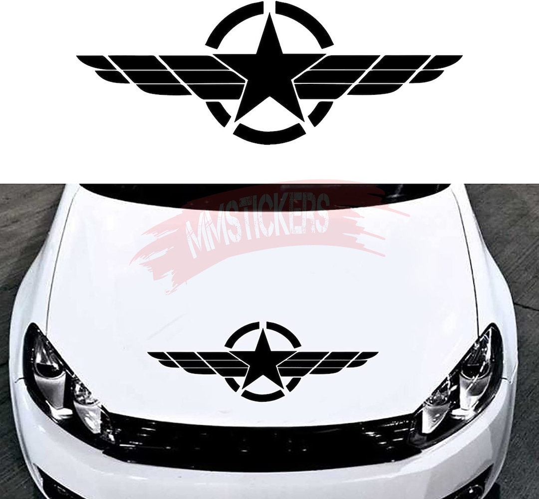 Universal Car Hood Vinyl Decal Stickers Auto Bonnet Personalized Sports ...
