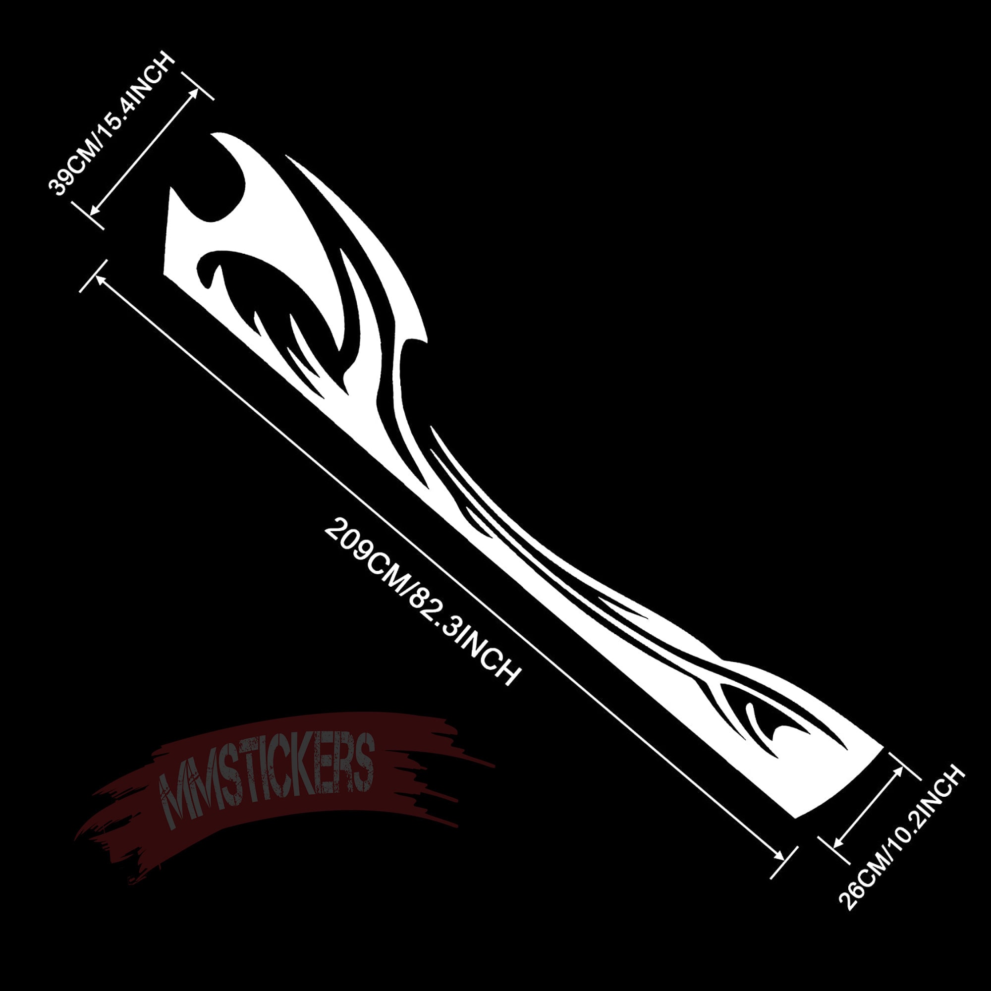 Wave Flame Graphics Car Body Side Stickers Flame Racing Sports Stripe ...