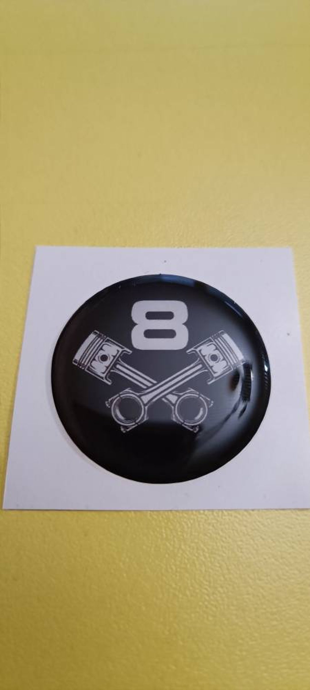 Badge V8 Stickers Domed 3D Adhesive Badges Domed - Etsy