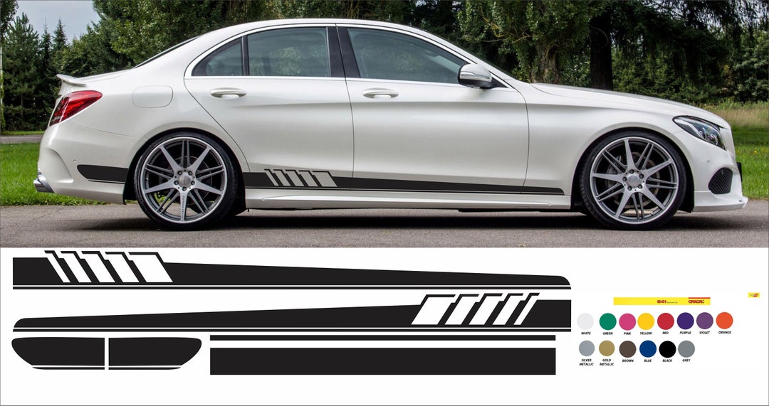 Vinyl Car Side Sticker Long Stripe Auto Body Racing Sports Decals ...