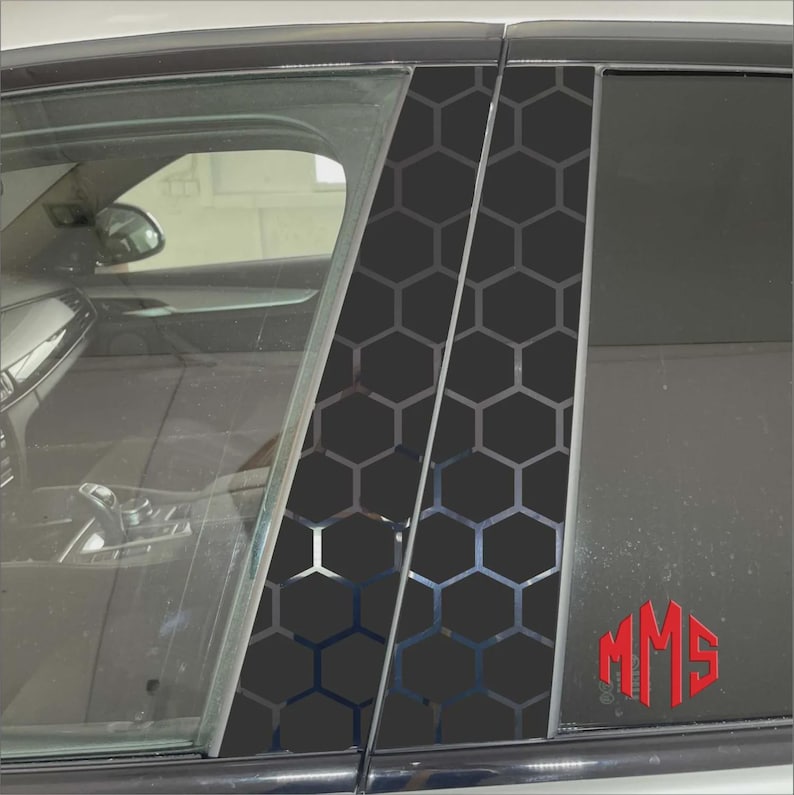 Beehive Pattern Car Door Sticker – Geometric B Pillar Wrap - Stylish ...