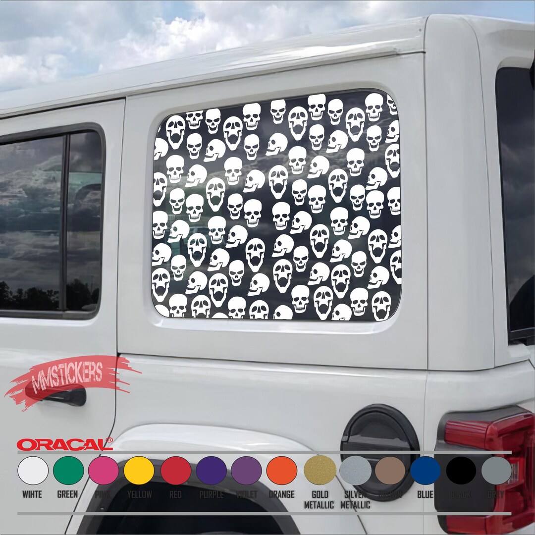Skullstorm – Rear Window Skull Vinyl Decal - Etsy