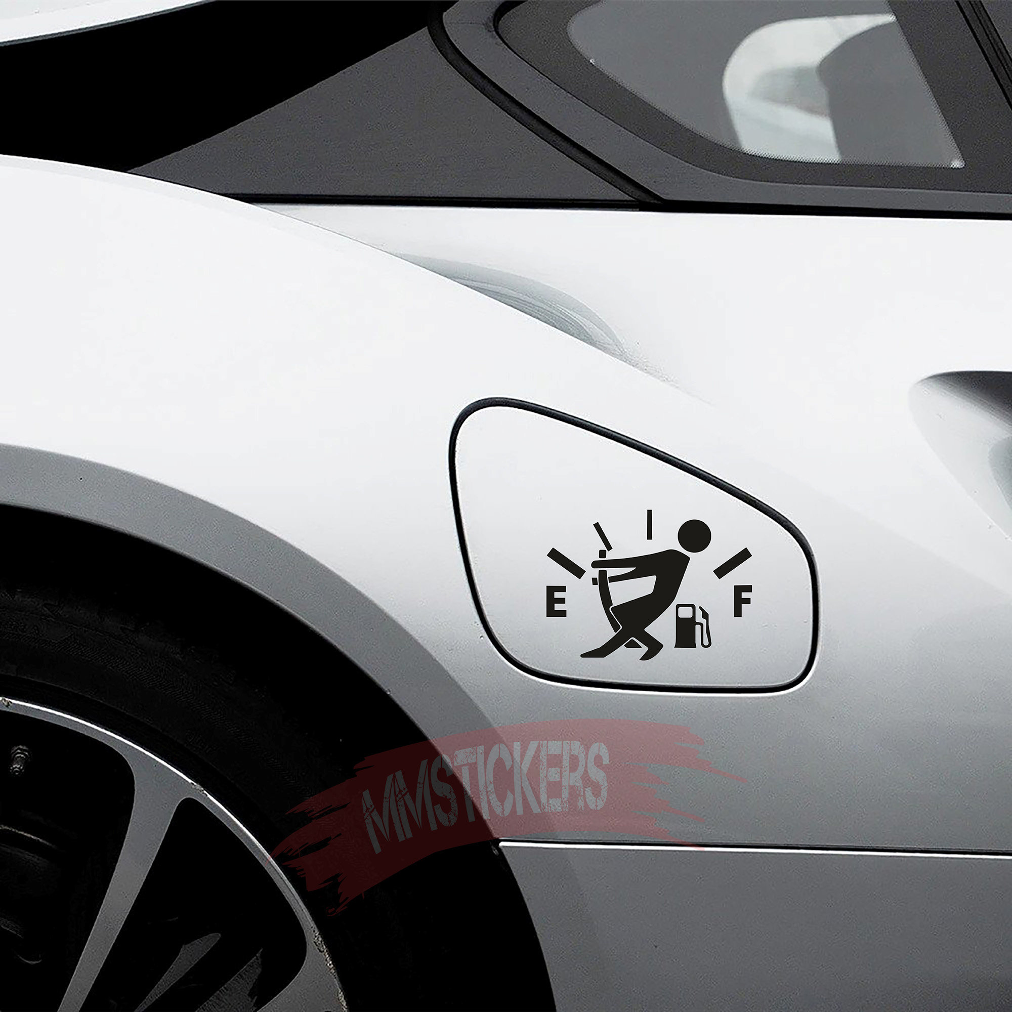 Funny Car Sticker Pull Fuel Tank Pointer to Full Hellaflush Reflective ...