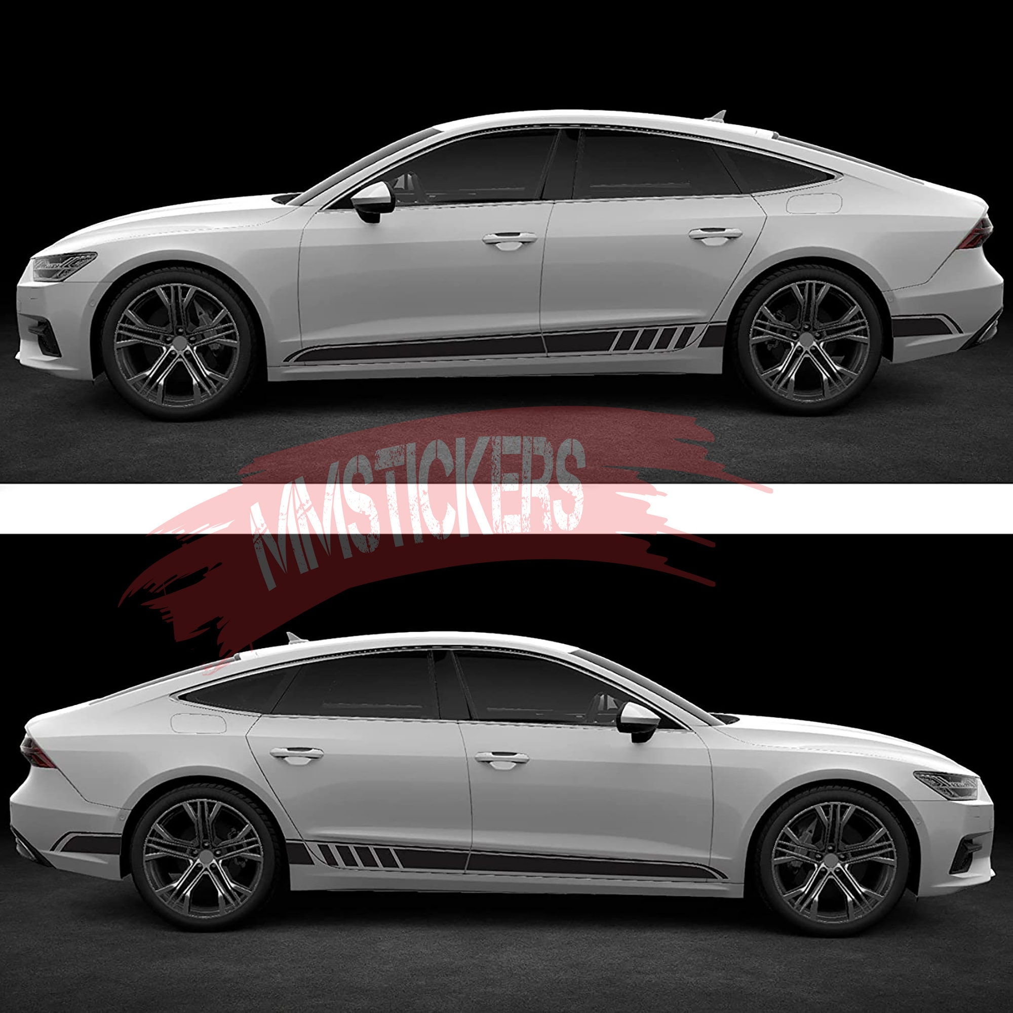 Universal Sports Racing Stripe Truck Auto Car Body Side Door Vinyl ...