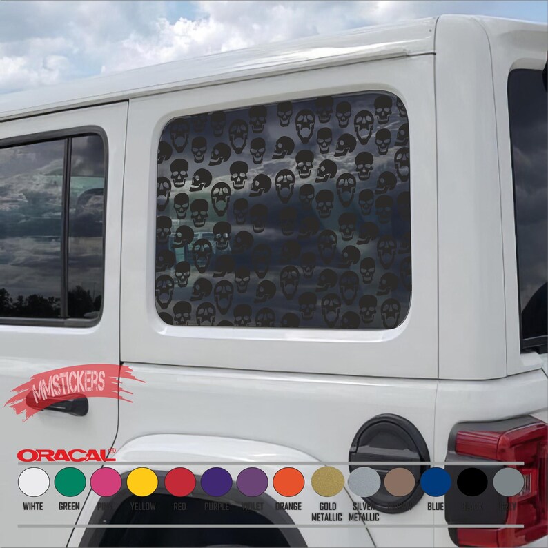 Skullstorm – Rear Window Skull Vinyl Decal - Etsy