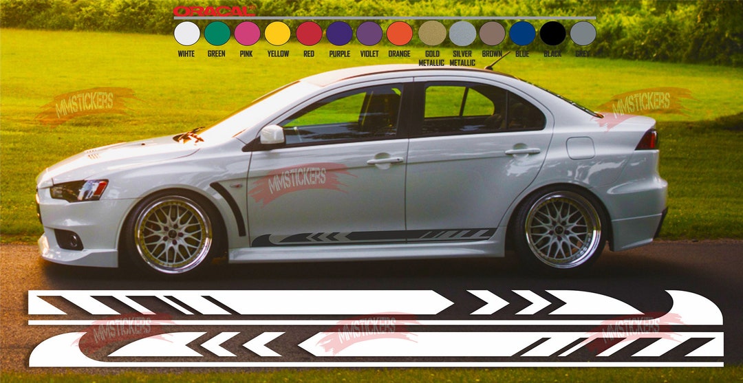 Vinyl Car Side Sticker Long Stripe Auto Body Racing Sports Decals ...