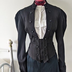 Vintage Black Victorian Style Jacket Blazer - Etsy