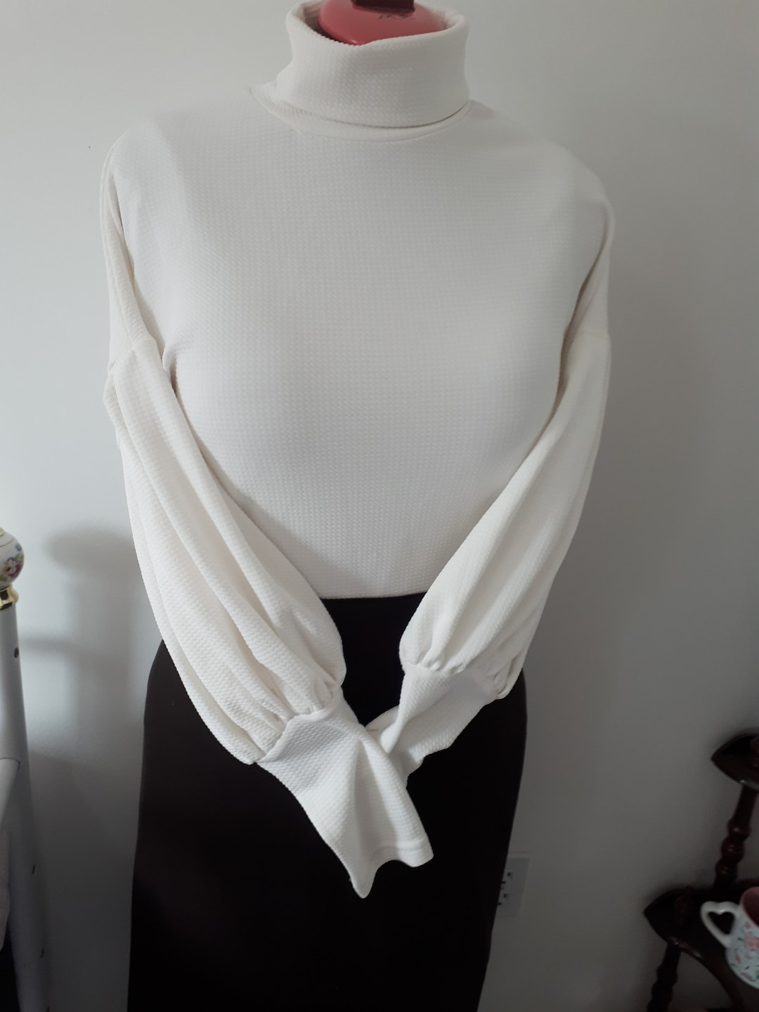 Modern Does Edwardian Victorian Leg-of-mutton Sleeve Cycling Turtleneck ...