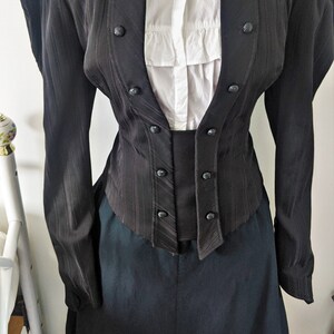 Vintage Black Victorian Style Jacket Blazer - Etsy