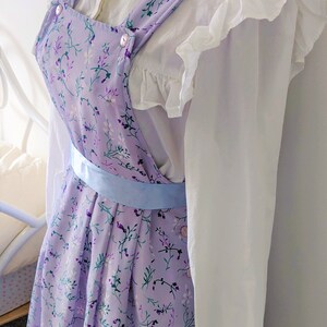 Vintage Pastel Purple Floral Cottagecore Pinafore Apron Dress - Etsy