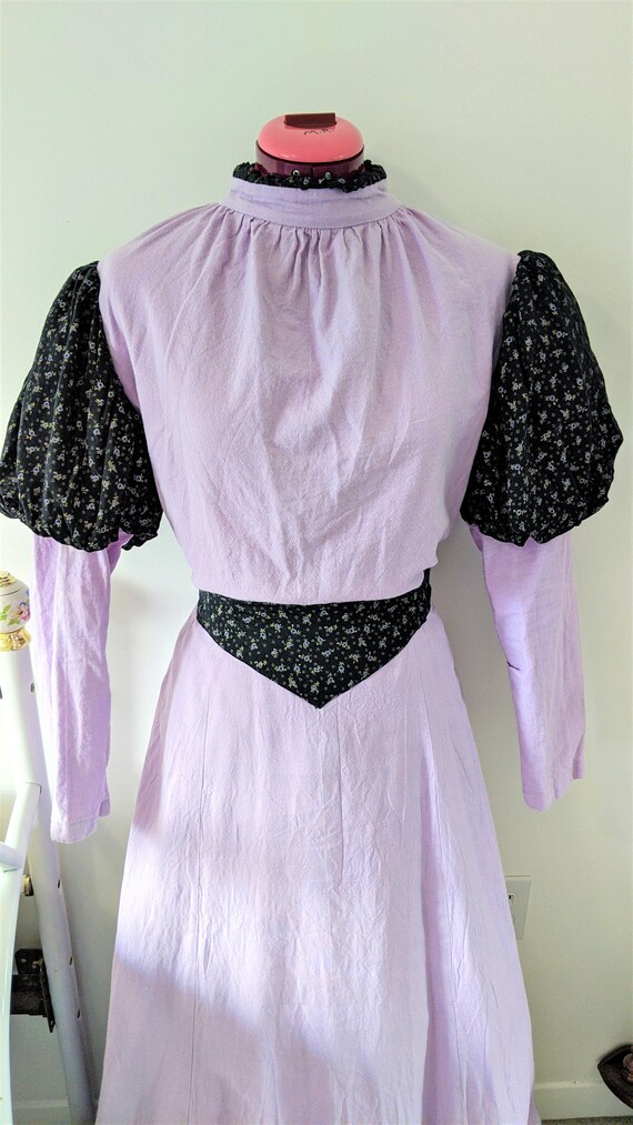 Vintage Handmade Lavender & Calico Floral Victorian P… - Gem