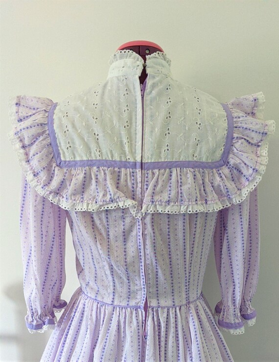 Vintage Pastel Purple Prairie Floral Print Handmade 7… - Gem