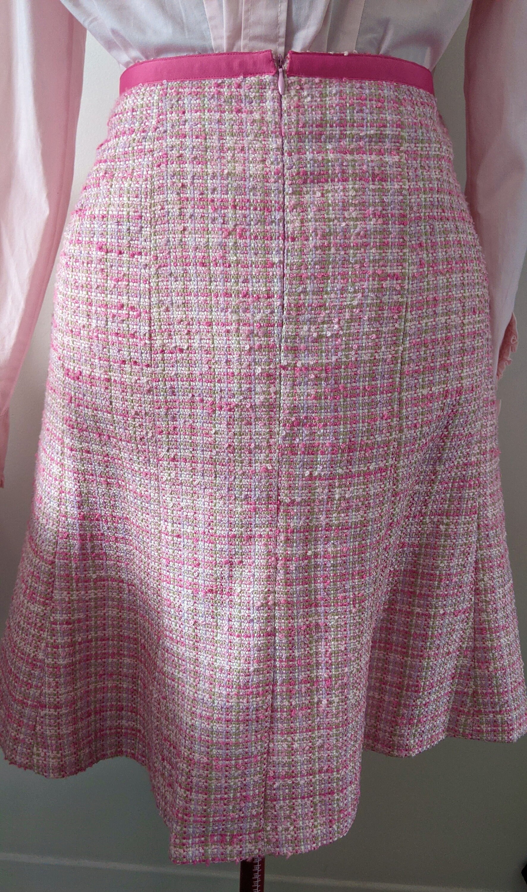 Vintage Preppy Barbie Pastel and Hot Pink Tweed Blazer & Skirt Set - Etsy