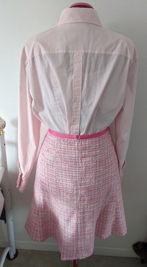 Vintage Preppy Pastel Pink Ruffley Button Down Blouse - Gem