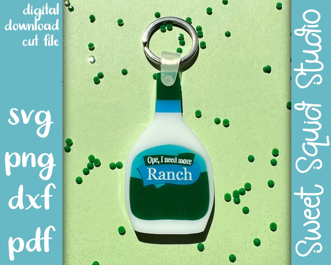 Ranch Keychain Layered Acrylic SVG PNG DXF Pdf File | Laser Cut ...