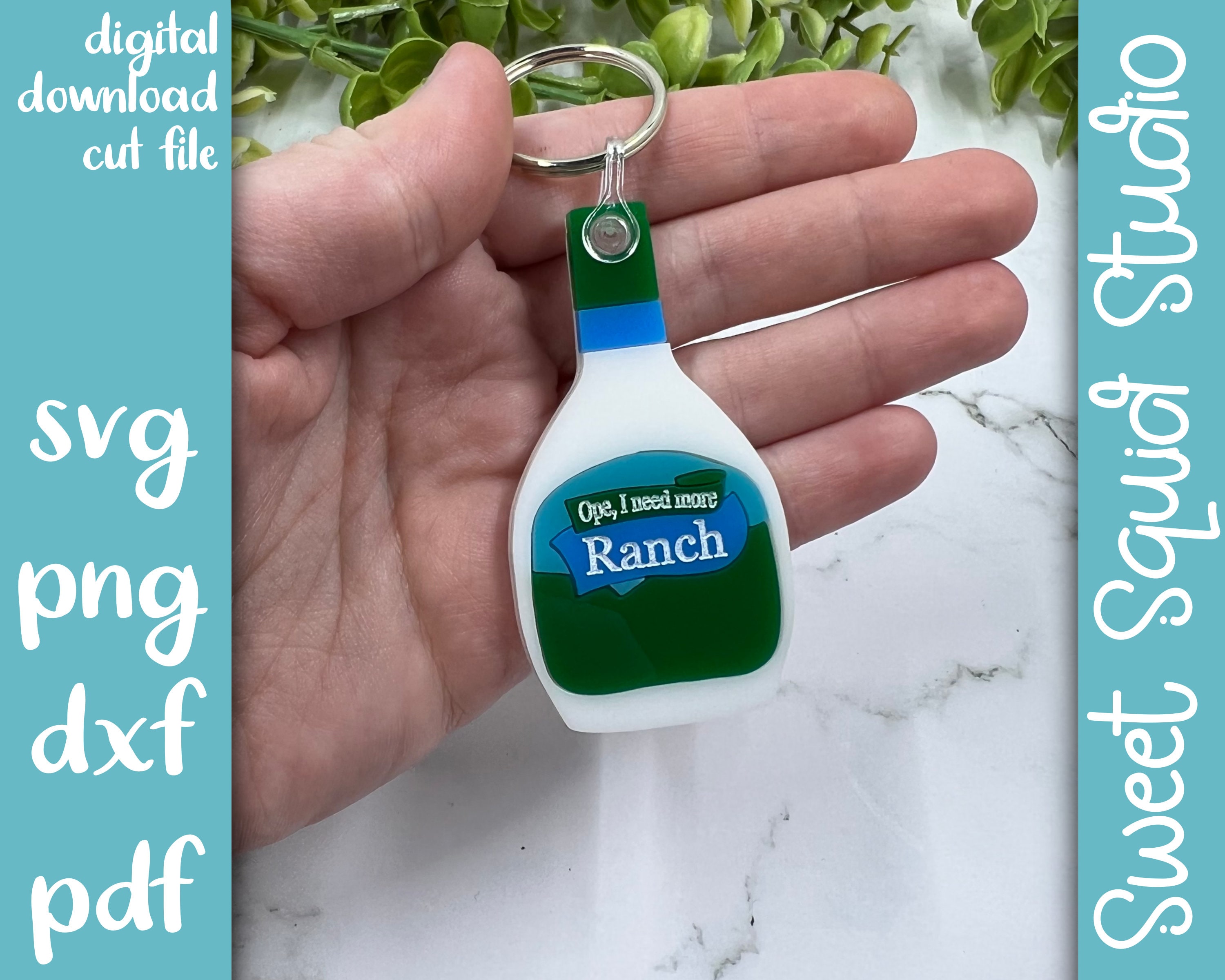 Ranch Keychain Layered Acrylic SVG PNG DXF Pdf File | Laser Cut ...