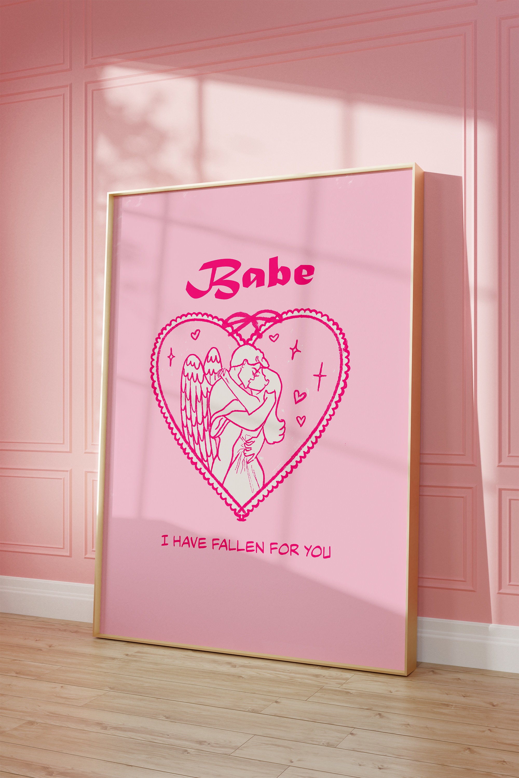 PINK RIBBON POSTER Cute Pink Aesthetic Poster That Girl Pink Angel Wall ...