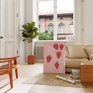 Strawberry Print Digital Download Retro Strawberry Fields Poster Flower ...