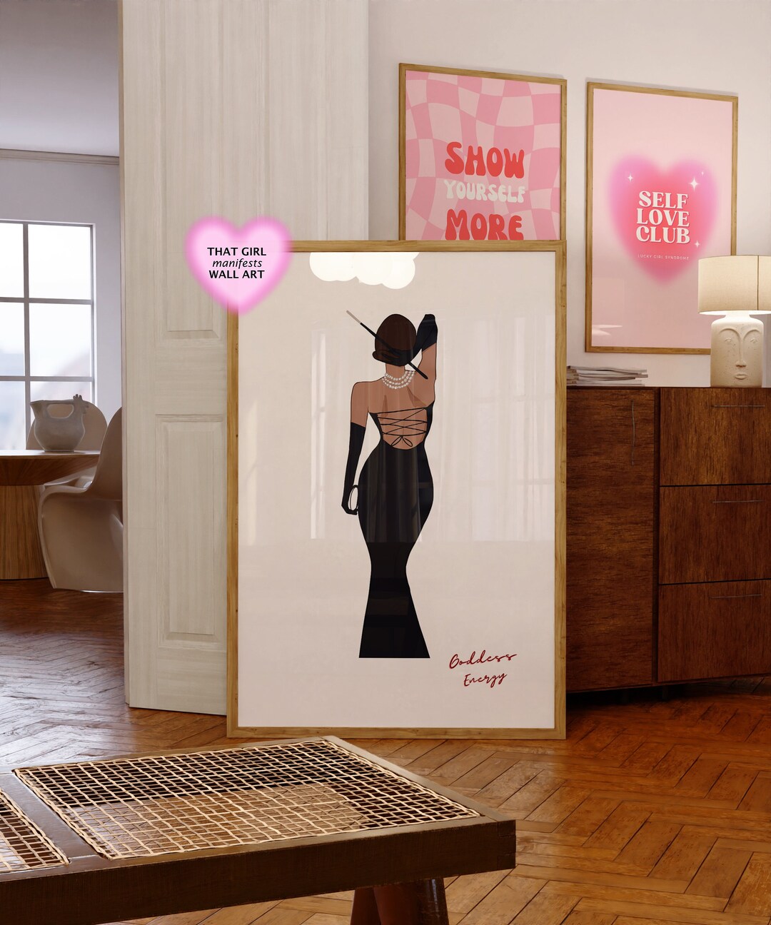 Goddess Energy Poster, Luxury Dressing Room Décor, Femme Fatale Dark ...