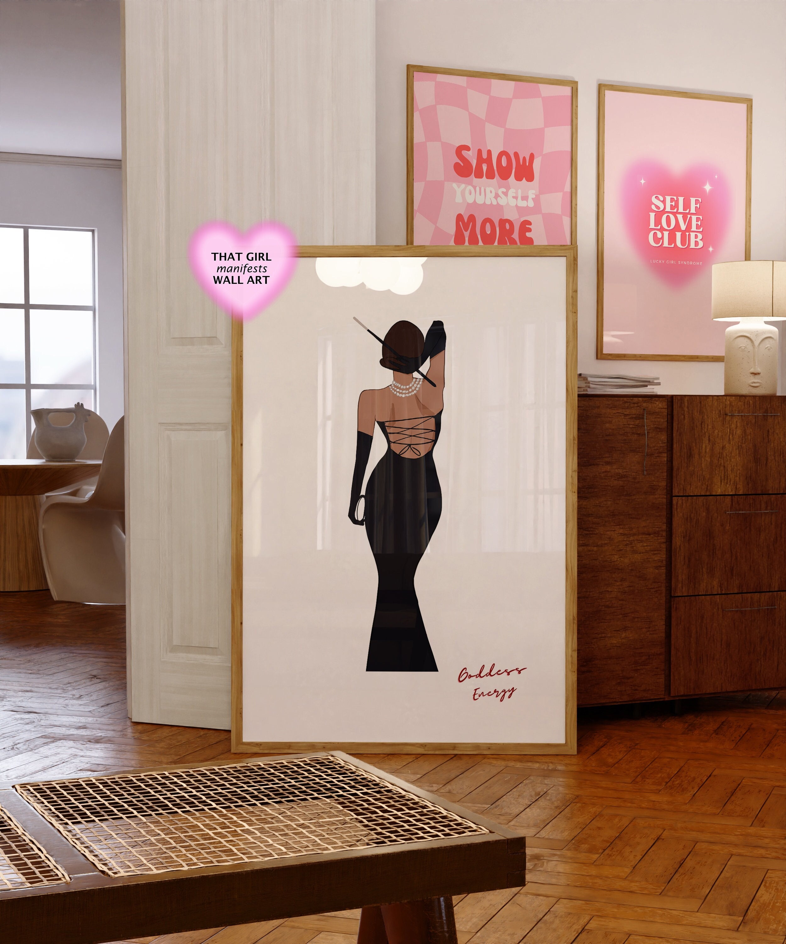 Goddess Energy Poster, Luxury Dressing Room Décor, Femme Fatale Dark ...