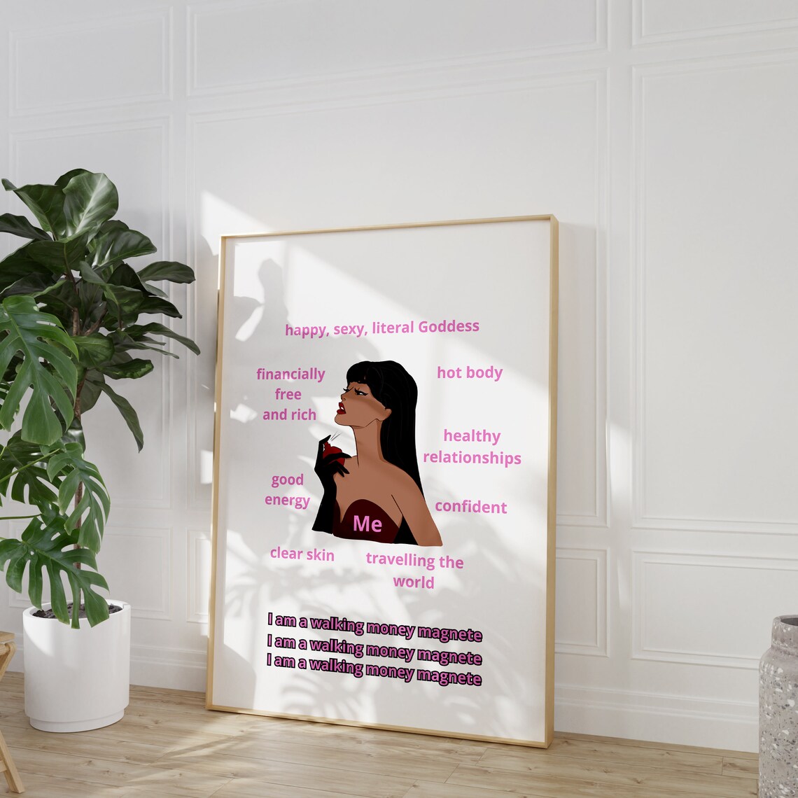 Affirmation Wall Art Coquette Room Decor,femme Fatale Print,goddess ...