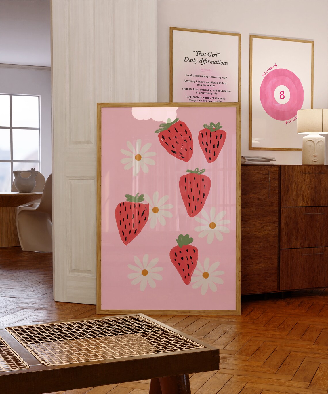 Strawberry Print Digital Download Retro Strawberry Fields Poster Flower ...