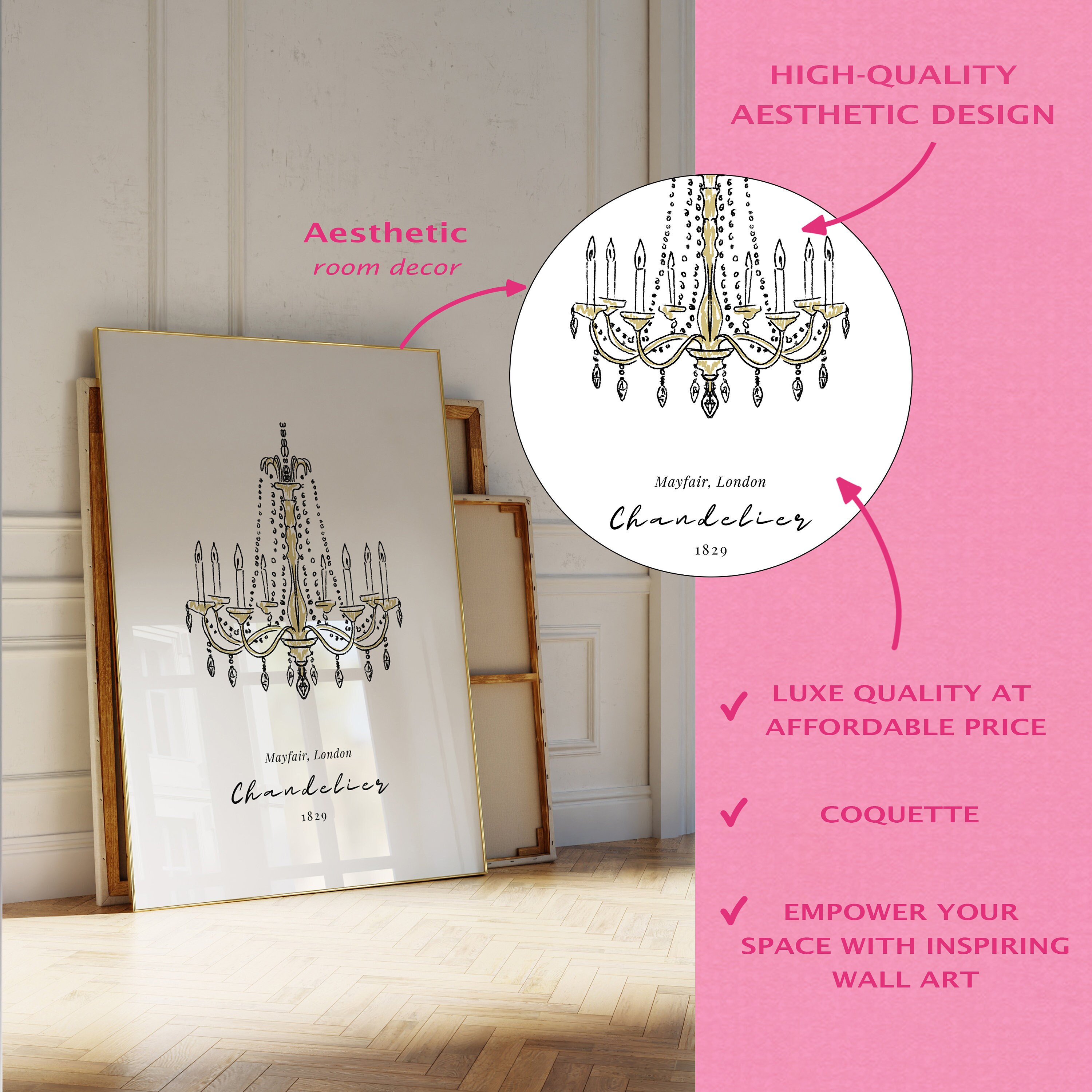 Trendy Pink Bows Wall Art Set of 2, Coquette Room Decor, Coquette Bow ...