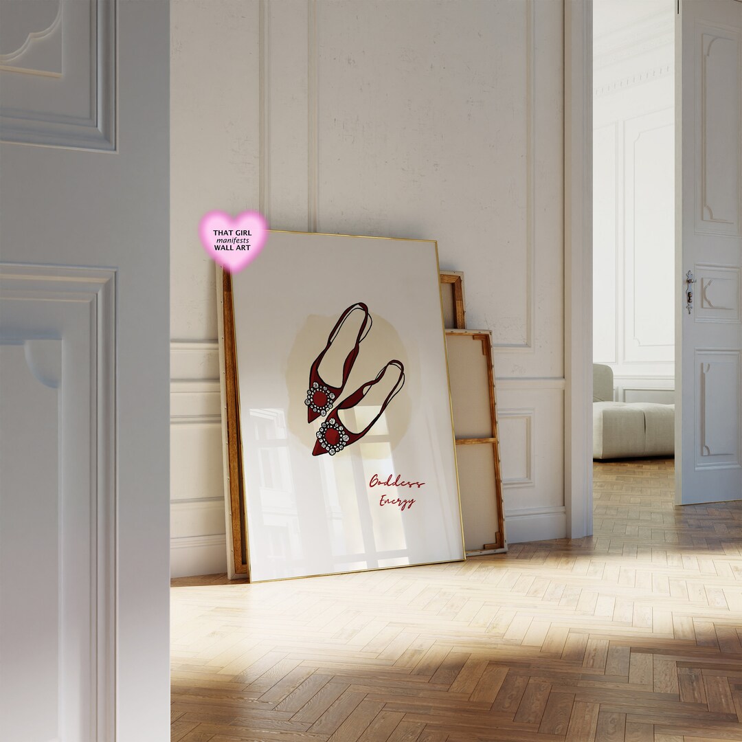 Goddess Energy Poster, Luxury Dressing Room Décor, Luxury High Heels ...