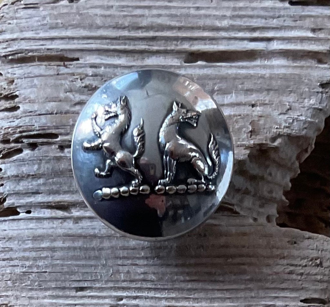 Wolf Double Livery Button. - Etsy