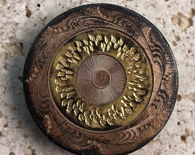 Dandy Button in Rose and Green Gilt. - Etsy