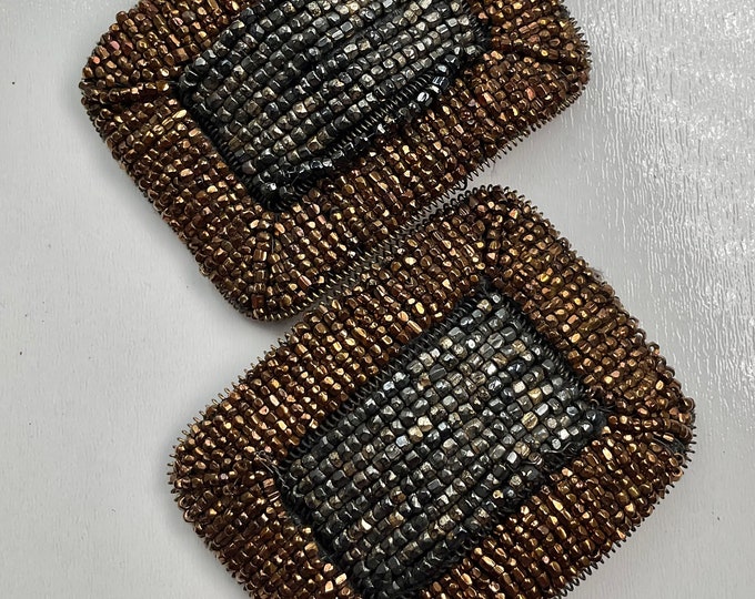 Pair Shoe Buckles Made of Metal Beads. - Etsy
