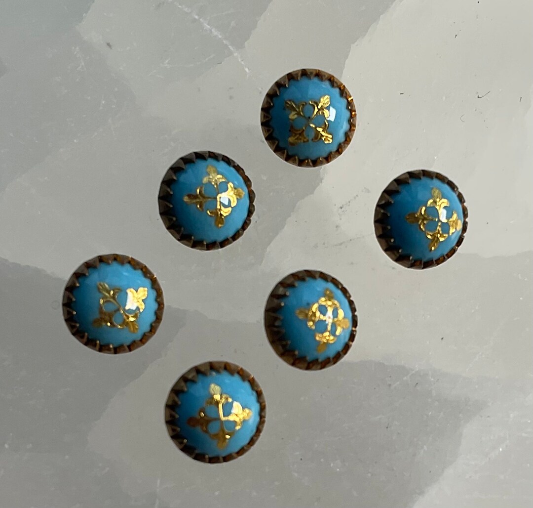 Fleur de Lis enamel Paris back button. - Etsy 日本