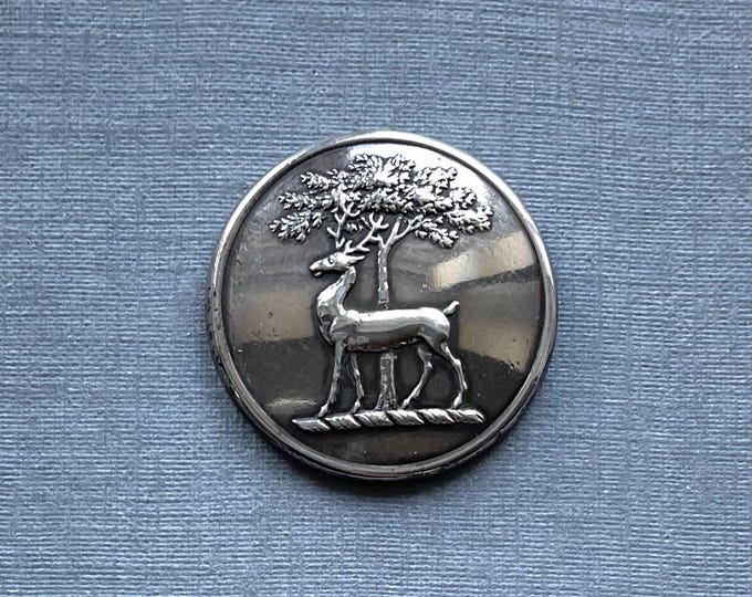 Livery Button of a Stag and Tree. - Etsy